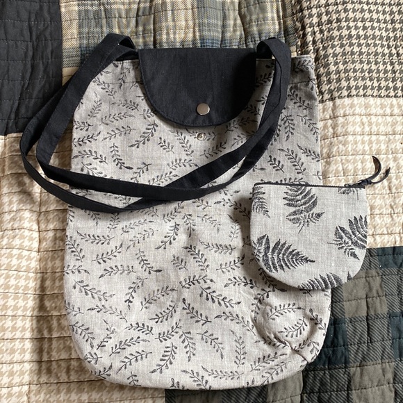 block print | Bags | Handmade Canvas Tote Bag With Floral Print And ...